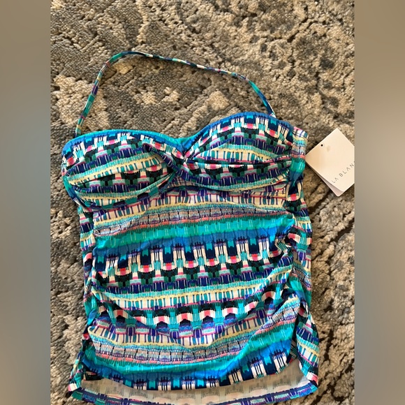 La Blanca | Swim | La Blanca Tankini Top Bandeau Twisted Front Ruched ...